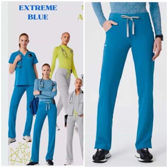 Figs | Pants & Jumpsuits | Figs Kade Cargo Scrub Pants In Extreme Blue ...